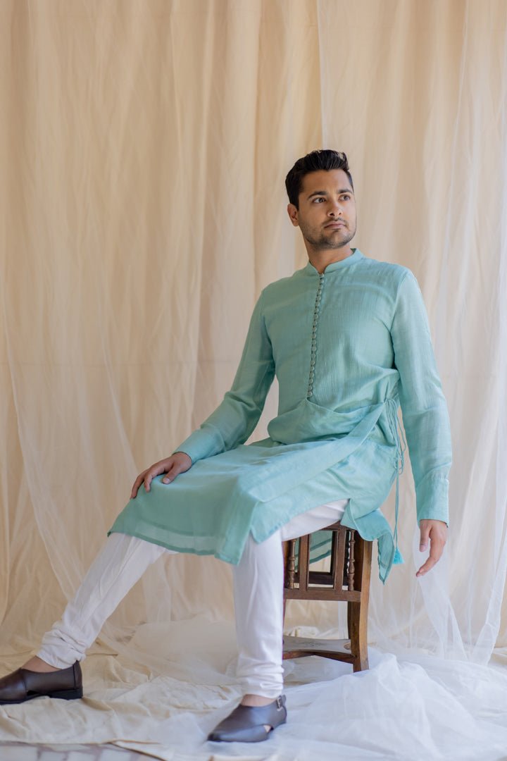 Buy Sapphire Angarkha Kurta Online - Ciceroni